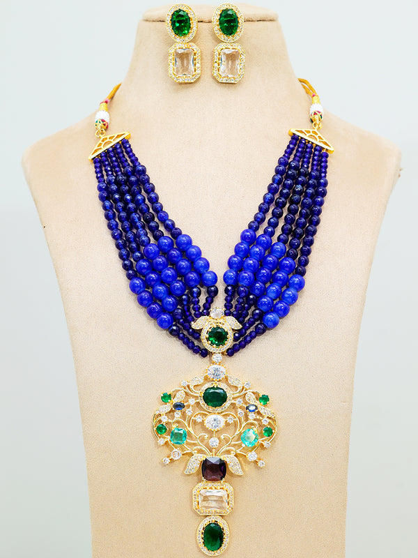CHAAYA SAPPHIRE JEWELLERY SET – HOUSE OF PRANIV